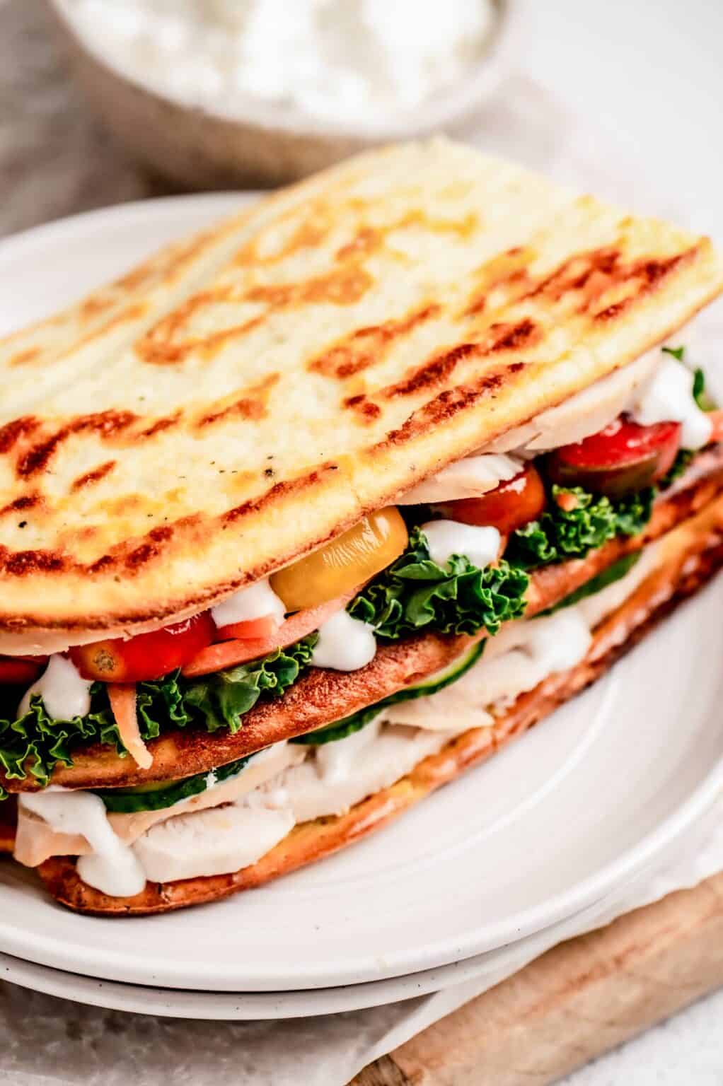 High Protein Cottage Cheese Flatbread Recipe - Haute & Healthy Living