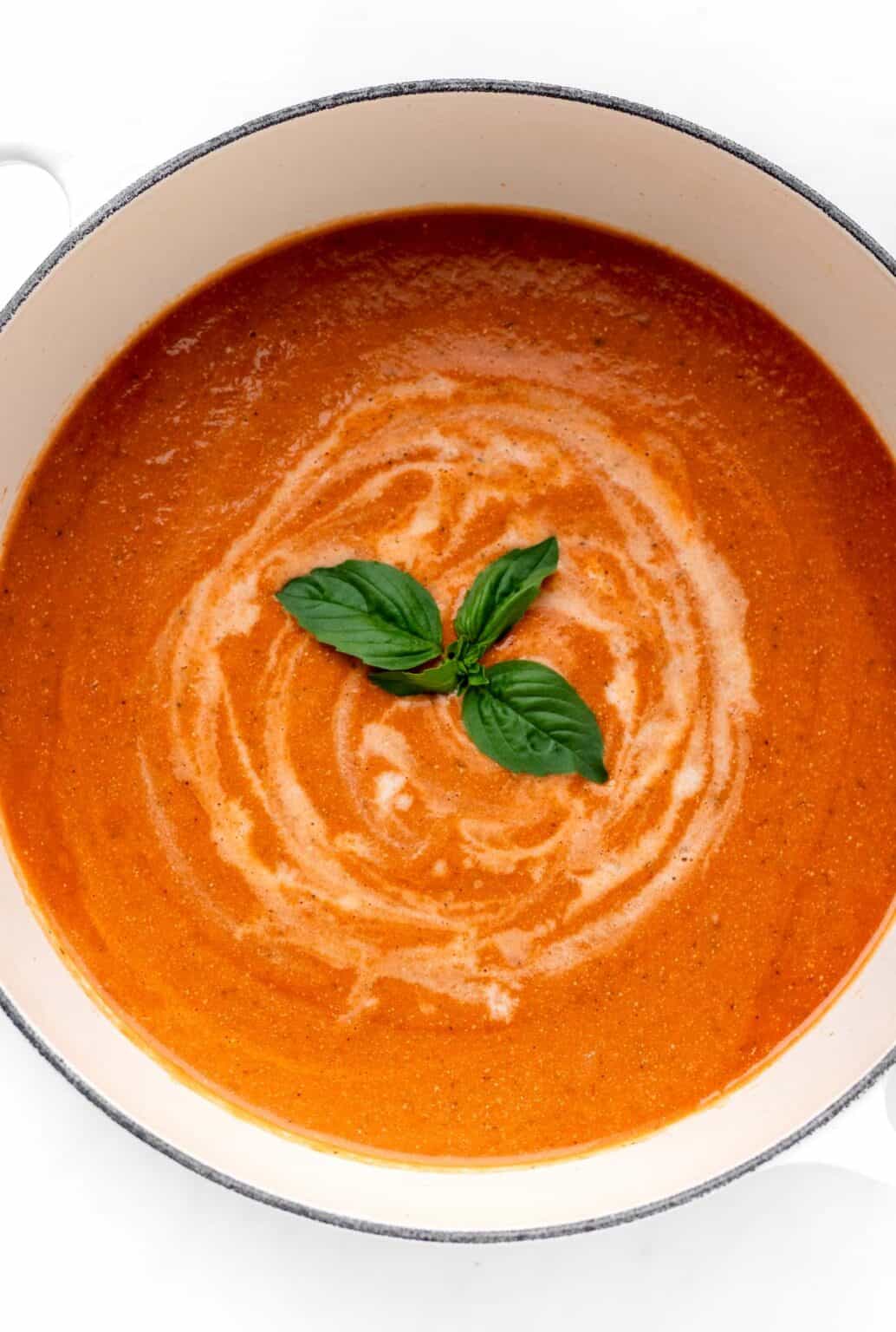 High Protein Tomato Soup with Cottage Cheese - Haute & Healthy Living