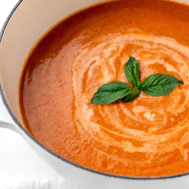 High Protein Tomato Soup with Cottage Cheese - Haute & Healthy Living