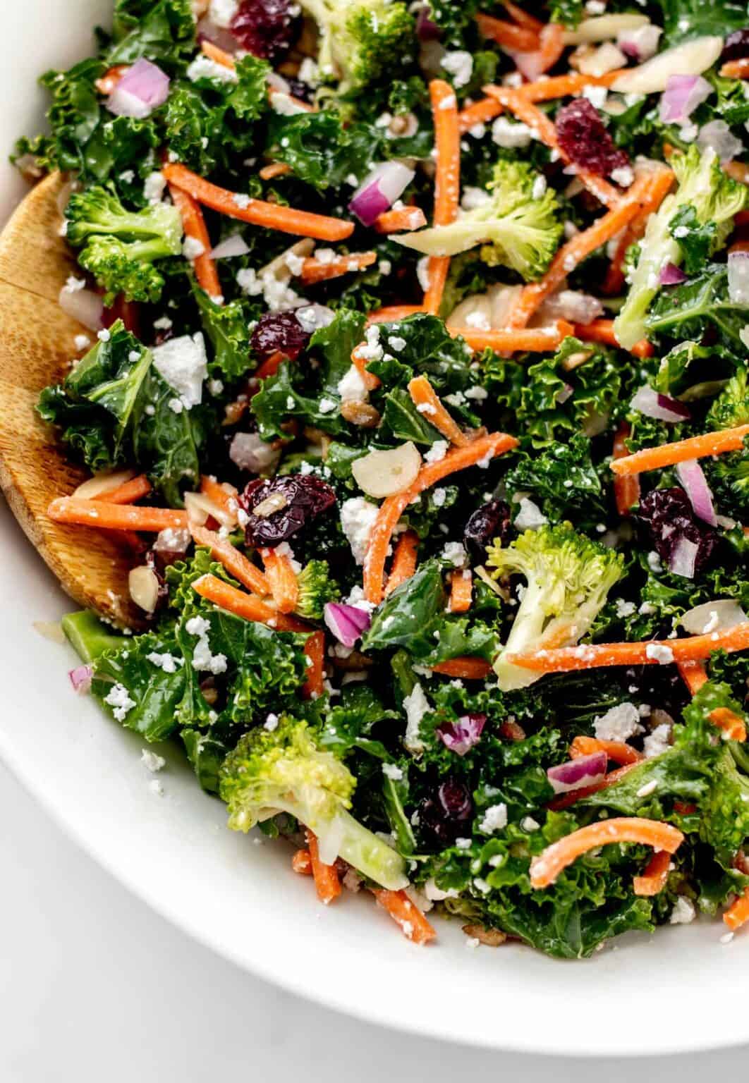 Kale Broccoli Salad - Haute & Healthy Living