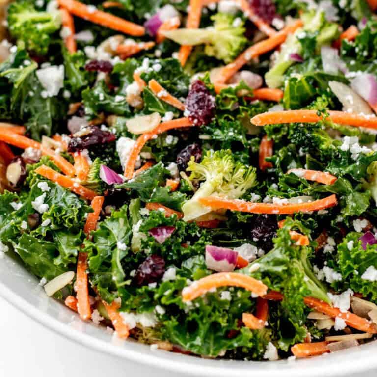 Kale Broccoli Salad - Haute & Healthy Living