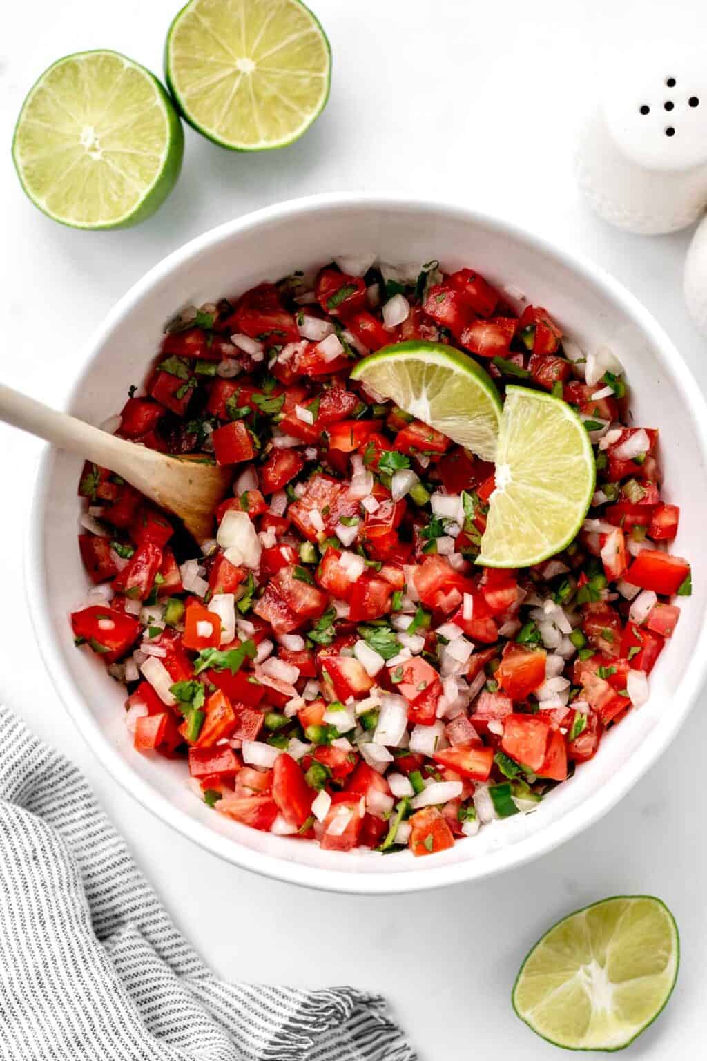 Easy Pico De Gallo Recipe {with Garlic} - Haute & Healthy Living