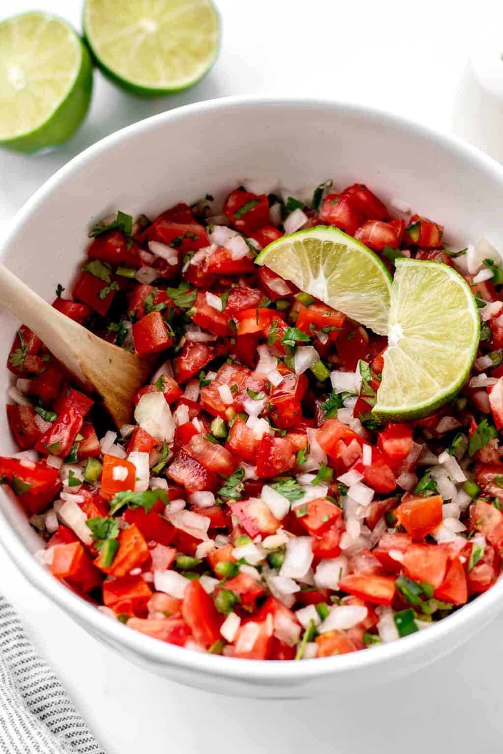 Easy Pico De Gallo Recipe {with Garlic} - Haute & Healthy Living