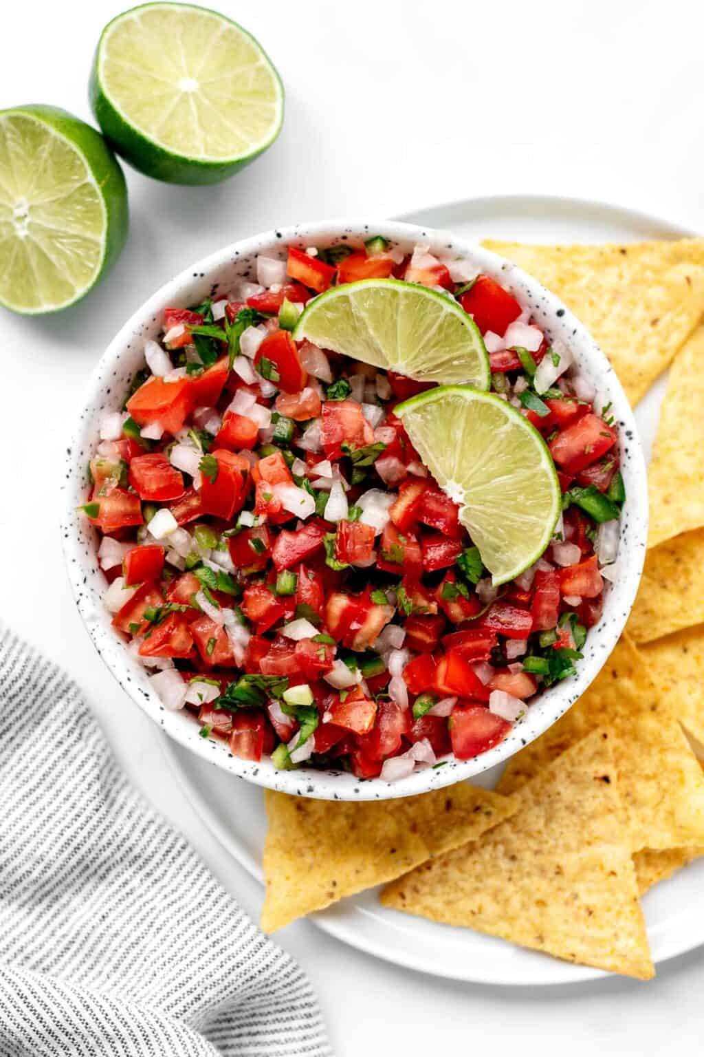 Easy Pico De Gallo Recipe {with Garlic} - Haute & Healthy Living