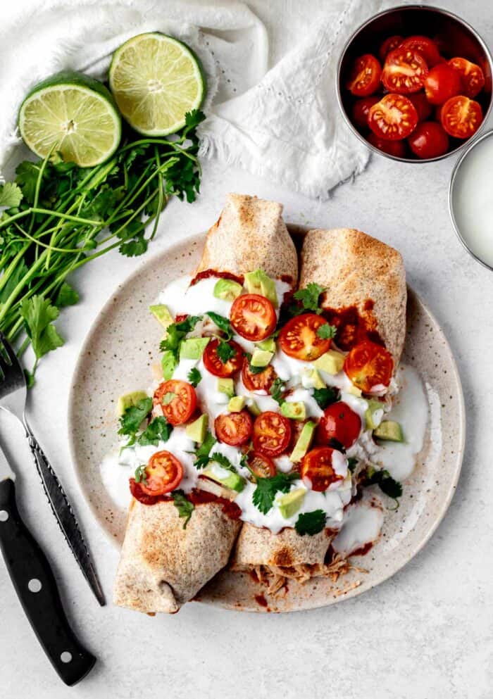 Healthy Chicken Enchiladas {High Protein} - Haute & Healthy Living