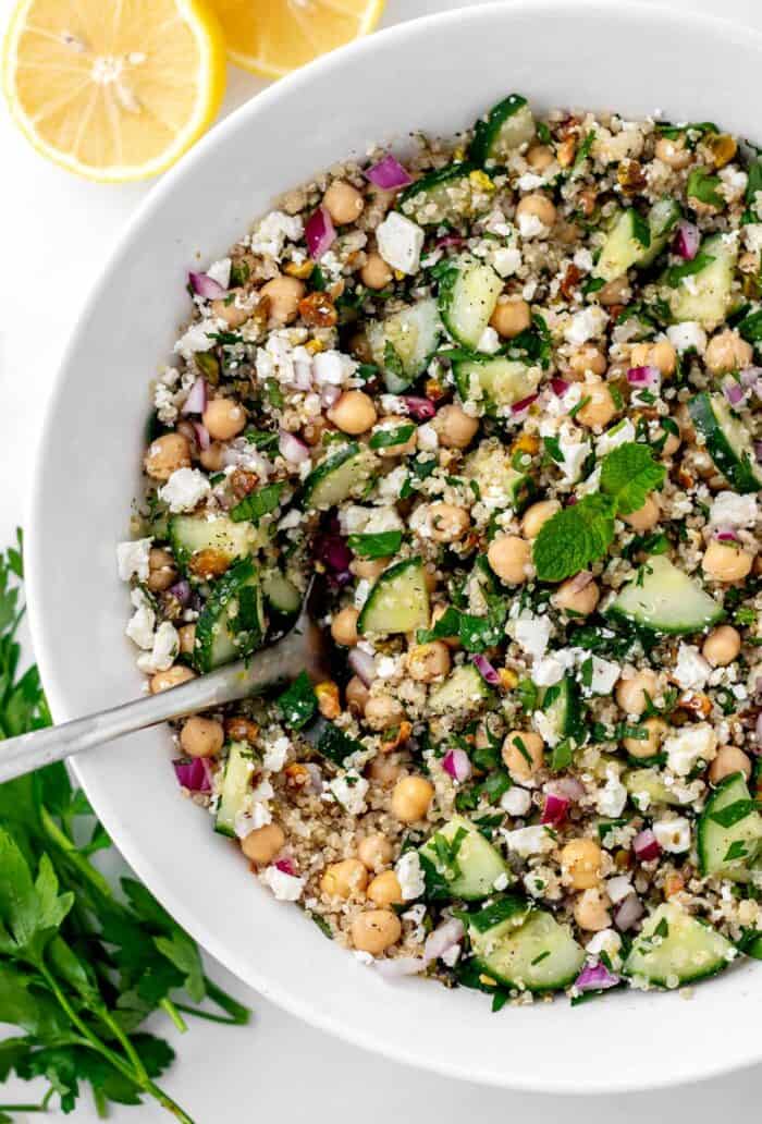 Viral Jennifer Aniston Quinoa Salad Recipe With Chickpeas